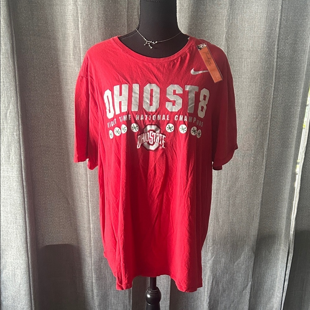 Nike Red Ohio State Champions Men's Tee - Gem